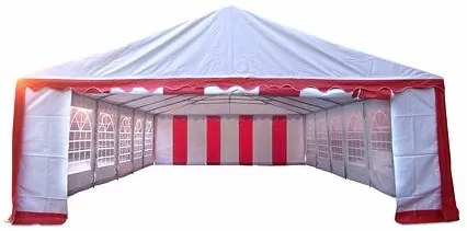 Zahradní Party stan 5x10m PVC PREMIUM Barva: Zeleno-bílá