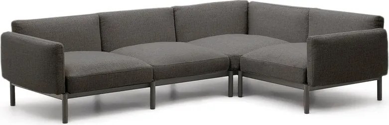 Tmavě šedá zahradní modulární pohovka 292 cm Sorells – Kave Home