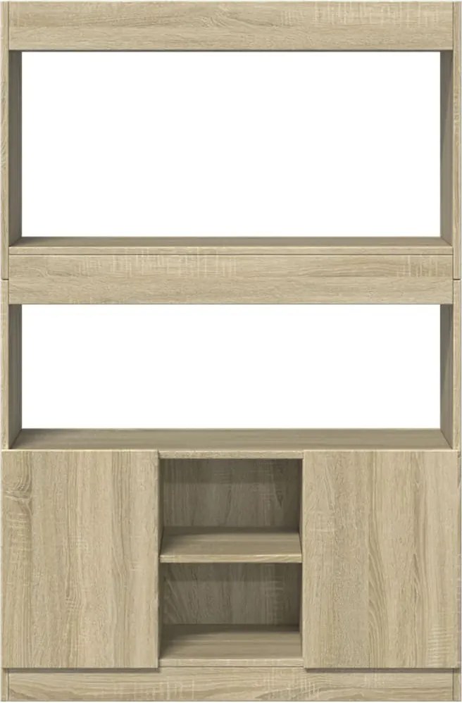Skříň highboard dub sonoma 92 x 33 x 140 cm kompozitní dřevo 3309611