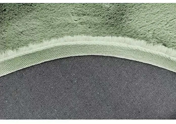 Kulatý koberec Lalee Heaven Happy / Ø 120 cm / 100% polyester / 2100 g/m² / zelená