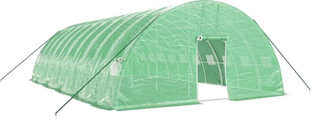 Skleník s ocelovým rámem zelený 60 m² 10 x 6 x 2,85 m 3188108