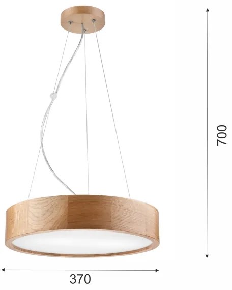 Brilagi - LED Lustr na lanku CARVALHO 2xE27/15W/230V dub pr. 37 cm