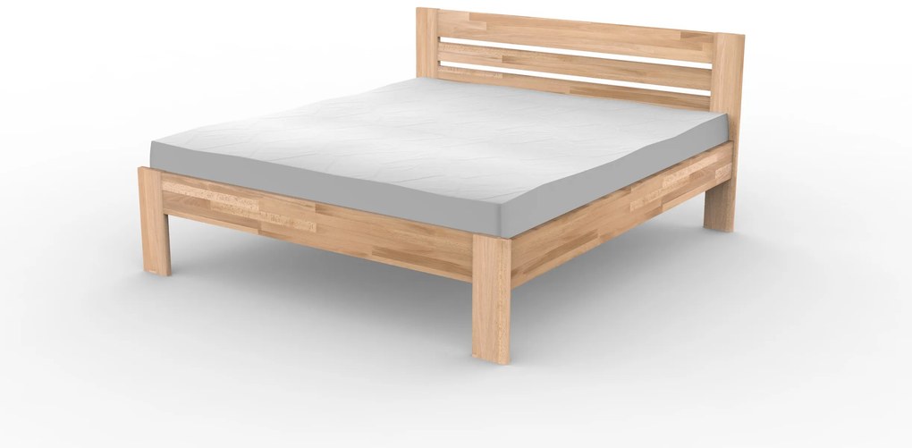 Masivní postel AMANDA - Solwo Design Materiál: Buk cink, Barevne provedení: Olej odstín 104/204, Rozměry a jiná specifikace: 140x200