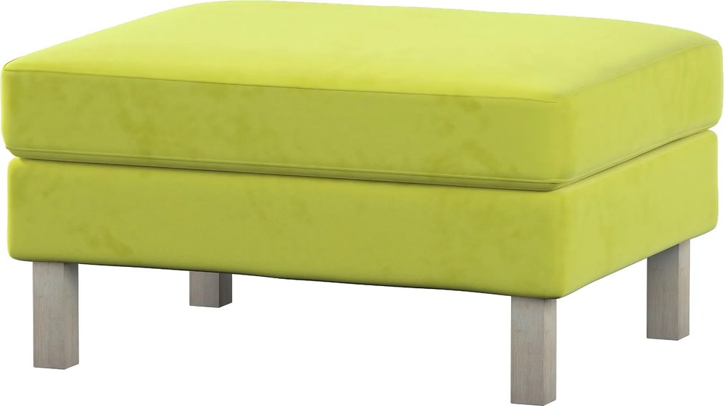 Potah na podnožku IKEA Karlstad barva zelená látka lesklé, sametová