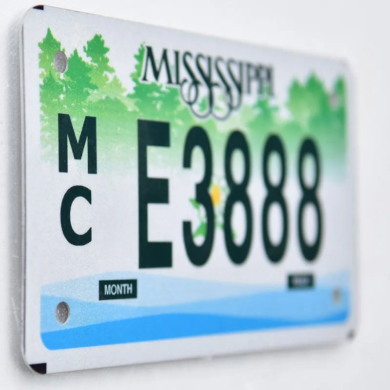 Americká SPZ Mississippi MC E3888 moto