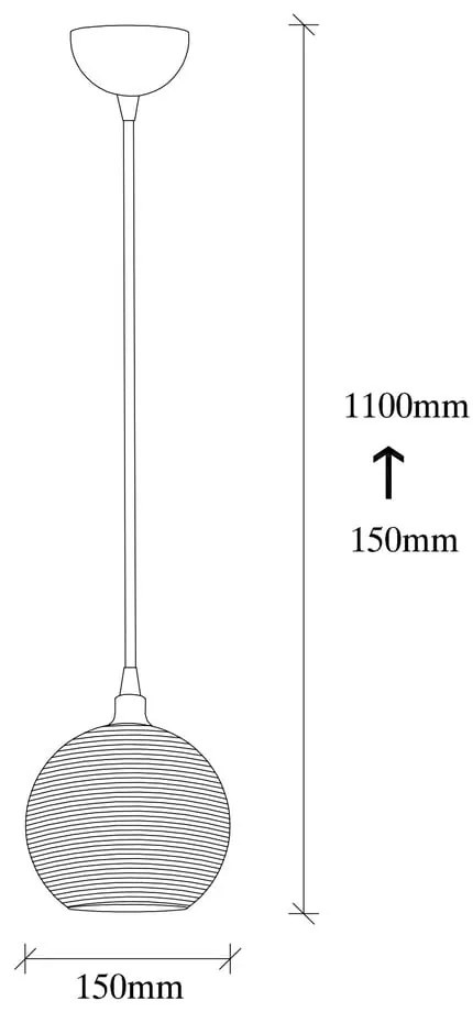 Závěsné svítidlo v okrově žluté a zlaté barvě se skleněným stínidlem ø 15 cm Muzo – Opviq lights