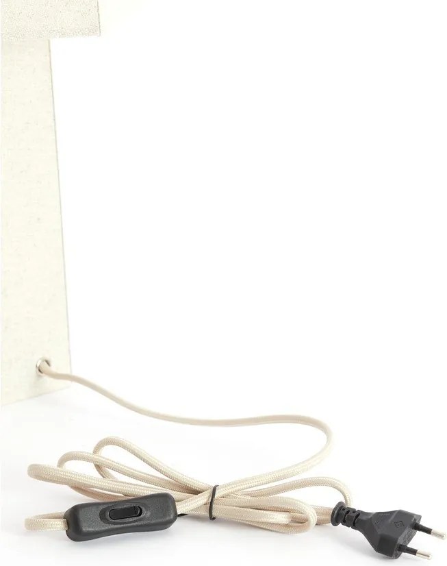 Krémová stolní lampa s textilním stínidlem (výška 50 cm) Musabo – Light & Living