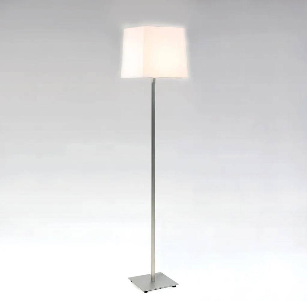 Kovová lampa s látkovým stínítkem Azumi Floor  Kovová lampa s látkovým stínítkem Azumi  Floor Noha: Nikl matný, Stínítko: Jehlan bílý