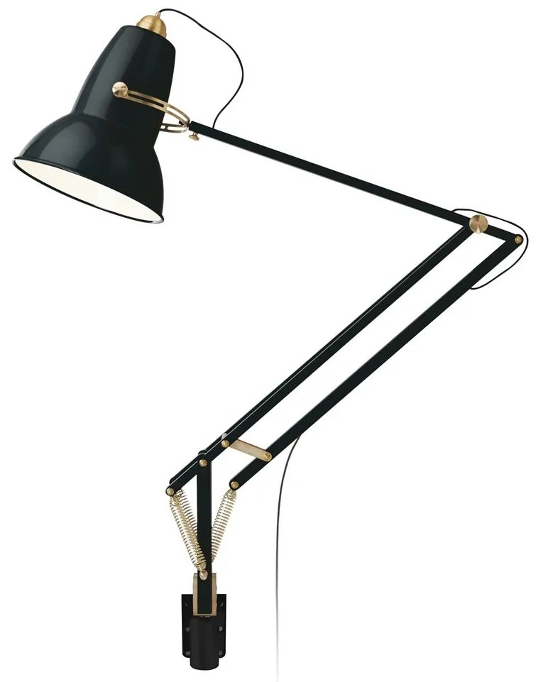 Nástěnná černá retro lampa Original 1227 Giant Messing Schieffer Black
