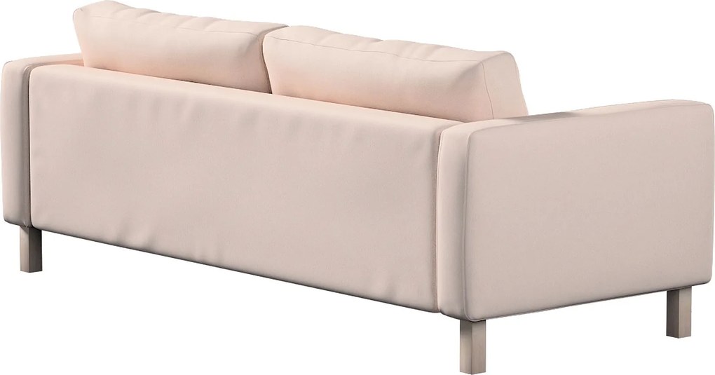 Potah na pohovku IKEA Karlstad, 3-místná, rozkládací barva růžová látka pletený vzor