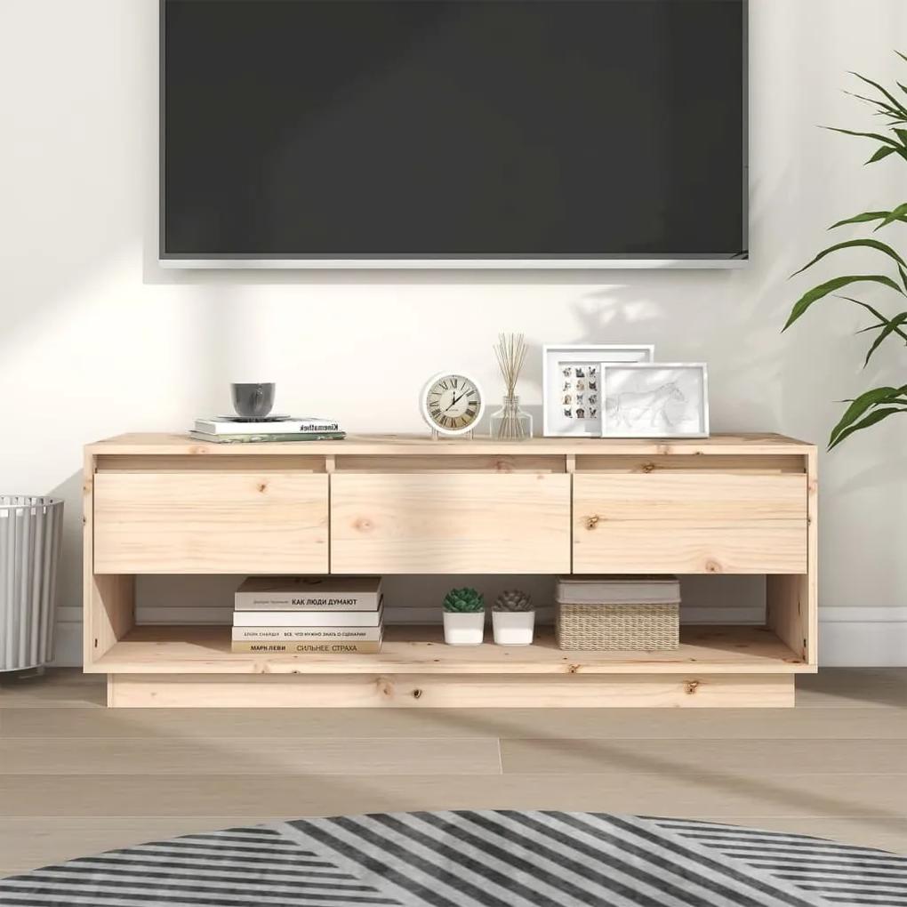 vidaXL TV skříňka 110,5 x 34 x 40 cm masivní borové dřevo [813848] Barva: medová hnědá