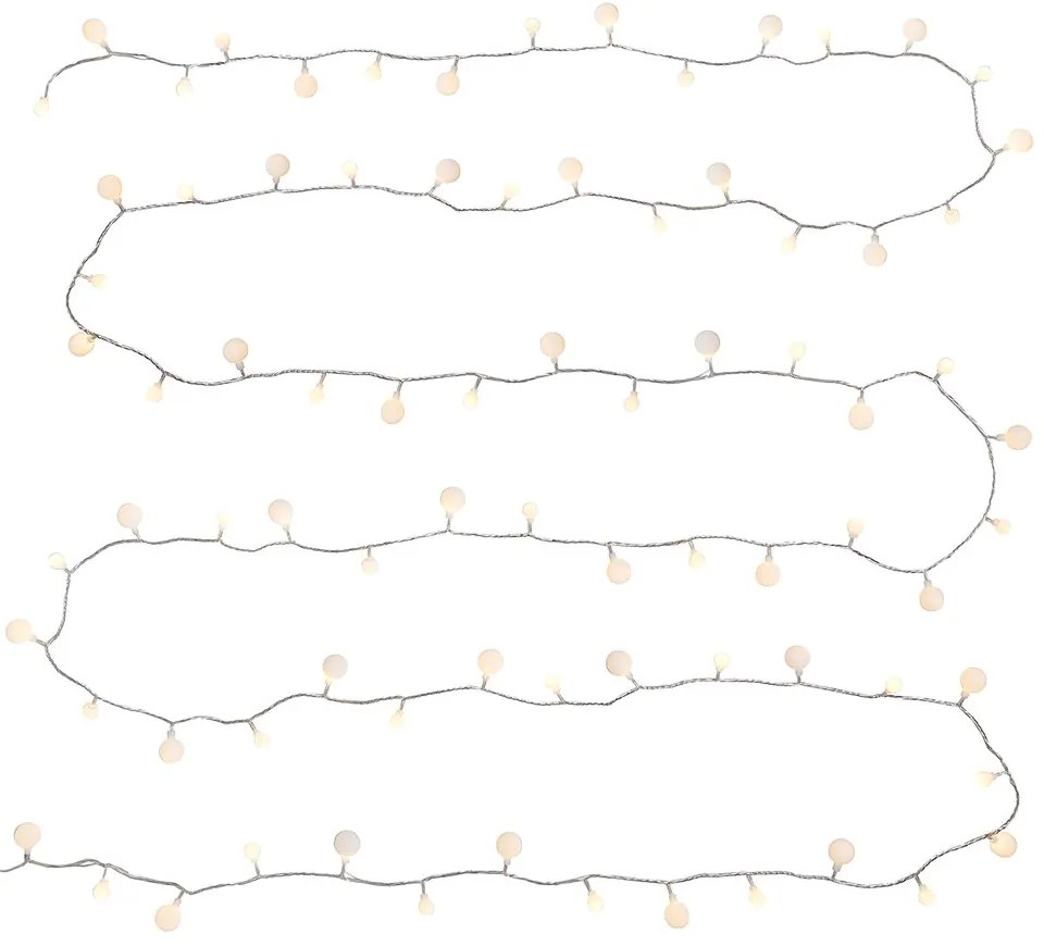 SNOW BULBS Světelný řetěz venkovní se zástrčkou - bílá