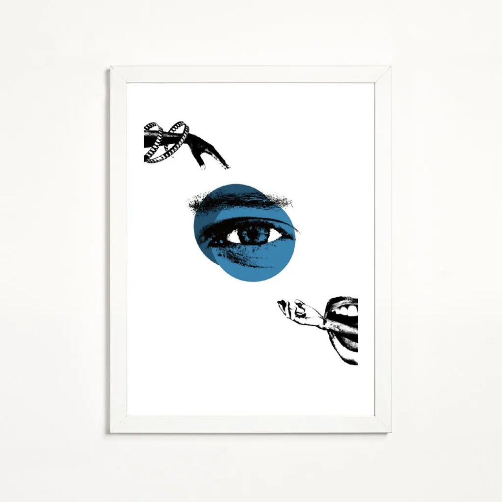 Eva Mořická | Oko II Rám: Bílý, Velikost: 30 x 20 cm