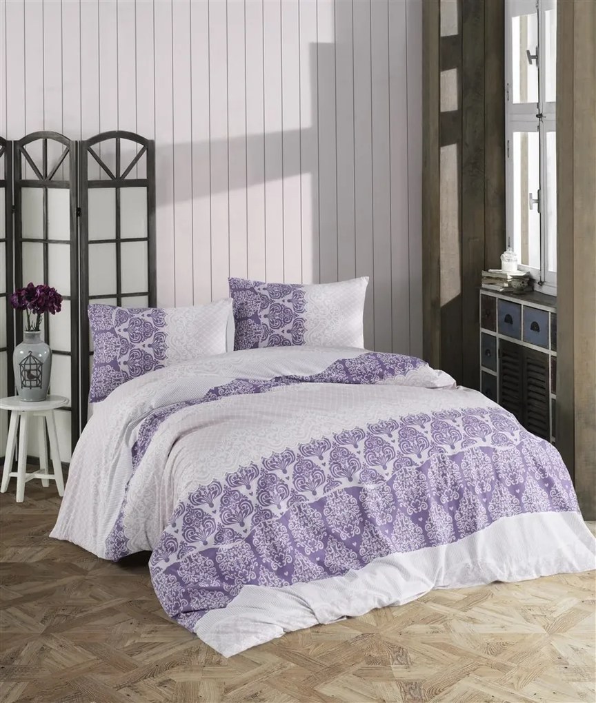 Brotex prehoz na postel jednolůžkový Madelaine purple 140 x 200 cm