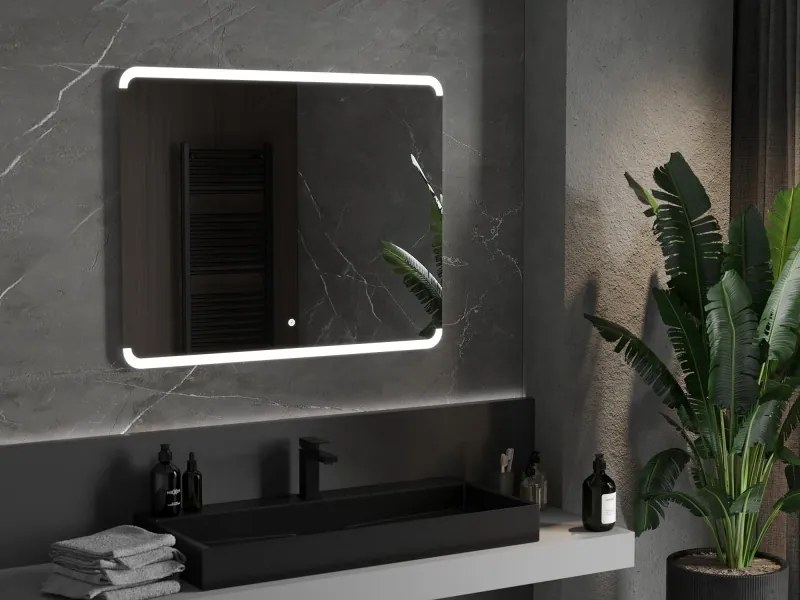 Mexen Nida, LED koupelnové zrcadlo s podsvícením 100x80 cm, 6000K, ochrana proti zamlžování, 9806-100-080-611-00