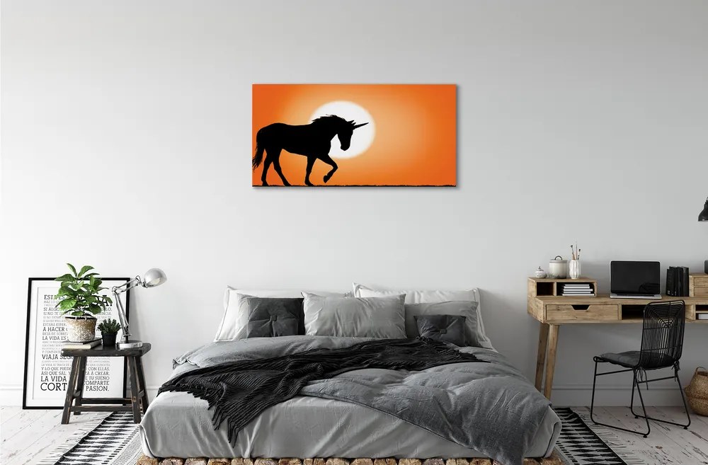 Obrazy na plátně Sunset Unicorn 120x60 cm