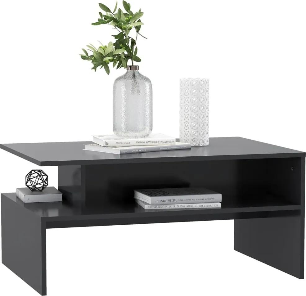 vidaXL Konferenční stolek 90 x 60 x 42,5 cm dřevotříska [803256] Barva: Betonová šedá