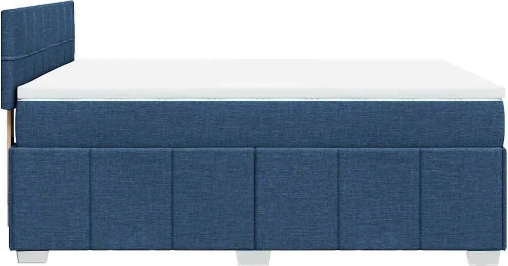 Box spring postel s matrací modrá 140x200 cm textil 3287097