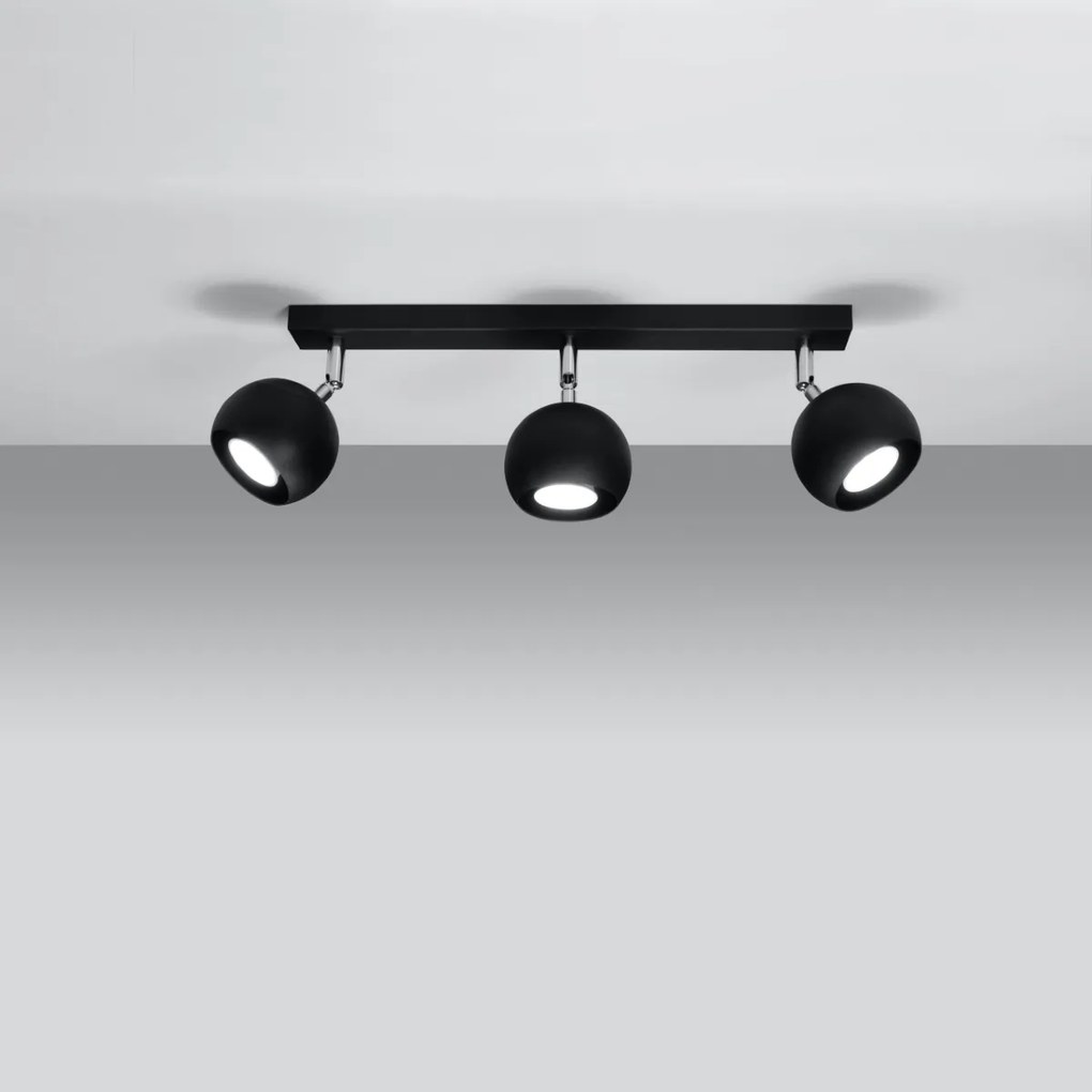 Sollux Lighting Stropní svítidlo OCULARE 3 černé