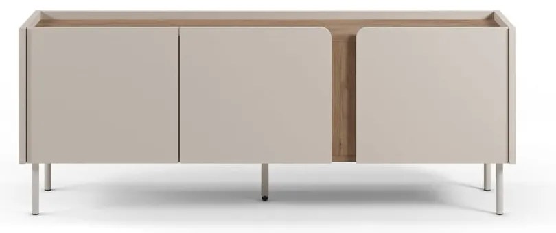 TV stolek v dekoru dubu v krémovo-přírodní barvě 140x53x35 cm Lucile – Marckeric