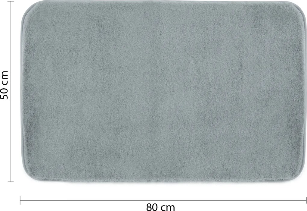 Gedy Gedy, FUZZY koupelnová předložka, 50x80cm, 100% polyester, protiskluz, azzuro, 96FY508062