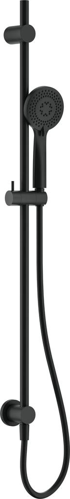 Deante Arnika, sprchový sloup 95cm s podomítkovým připojením a 3-funkční ruční hlavicí a sprchovou hadicí 150cm, černá, NQA_N61K