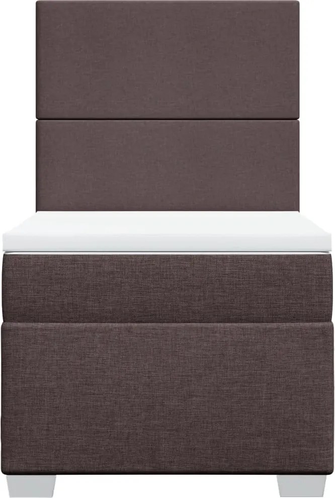 Box spring postel s matrací tmavě hnědá 80x200 cm textil 3292611