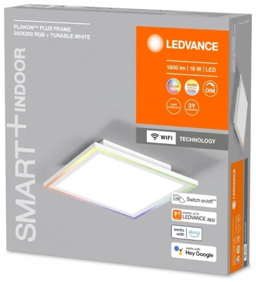 Ledvance- LED RGBW Stmívatelné stropní svítidlo SMART+ PLANON LED/18W/230V Wi-Fi
