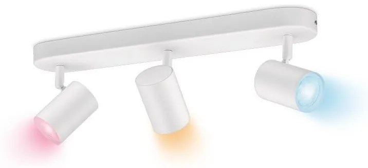 Wiz colors 8719514551916 led stropní bodové svítidlo imageo 3x5w | gu10 | 1050lm | 2200-6500k | rgb - stmívatelné, bílá
