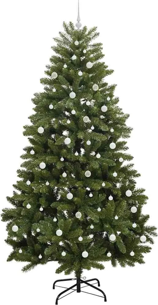 Umělý vánoční stromeček 240 cm 300 LED Teplá bílá PVC a ocel 3395706