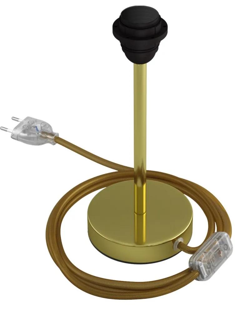 creative cables Kovová stolní lampa Alzaluce pro stínidlo Velikost: 15 cm, Barva: Matný chrom