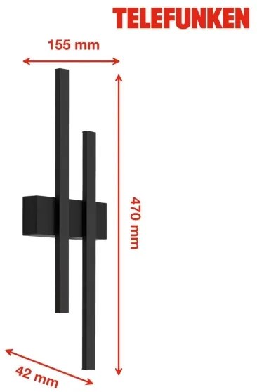 Telefunken 313205TF - LED Venkovní nástěnné svítidlo 2xLED/4W/230V 4000K IP44