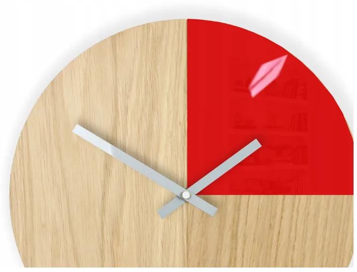 M.Clock Nástěnné dřevěné hodiny 33x33cm hnědé