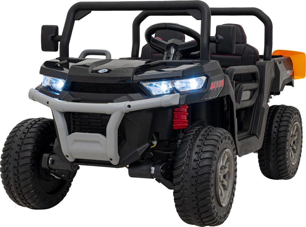 Ramiz Dětské auto Pick-Up Speed 900 černé + pohon 4x4 + pohyblivá korba