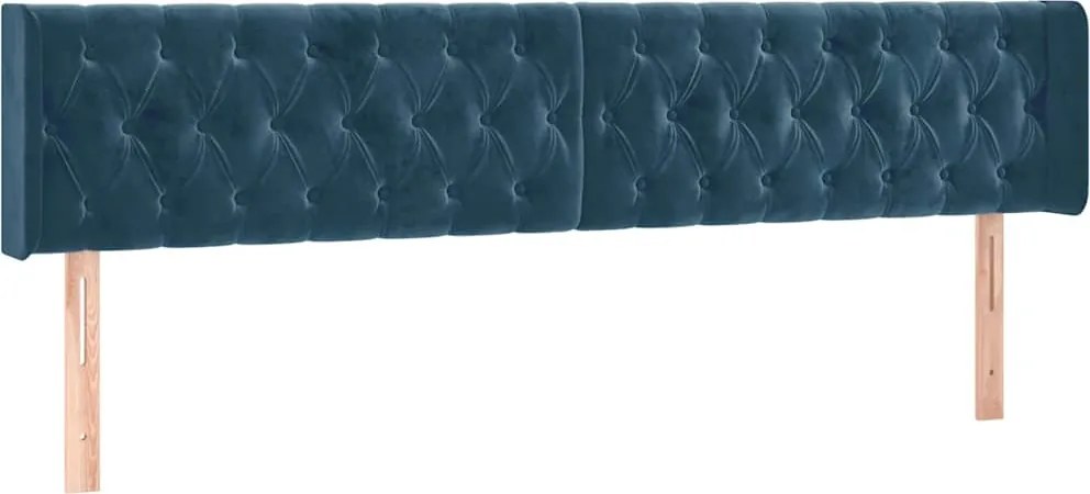 Box spring postel s matrací tmavě modrá 200x200 cm samet 3131163