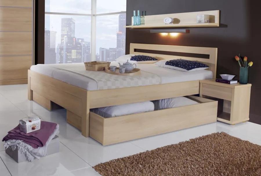 BMB Police nad postel - imitace dřeva Dekor: Akát, Šířka: 189 cm