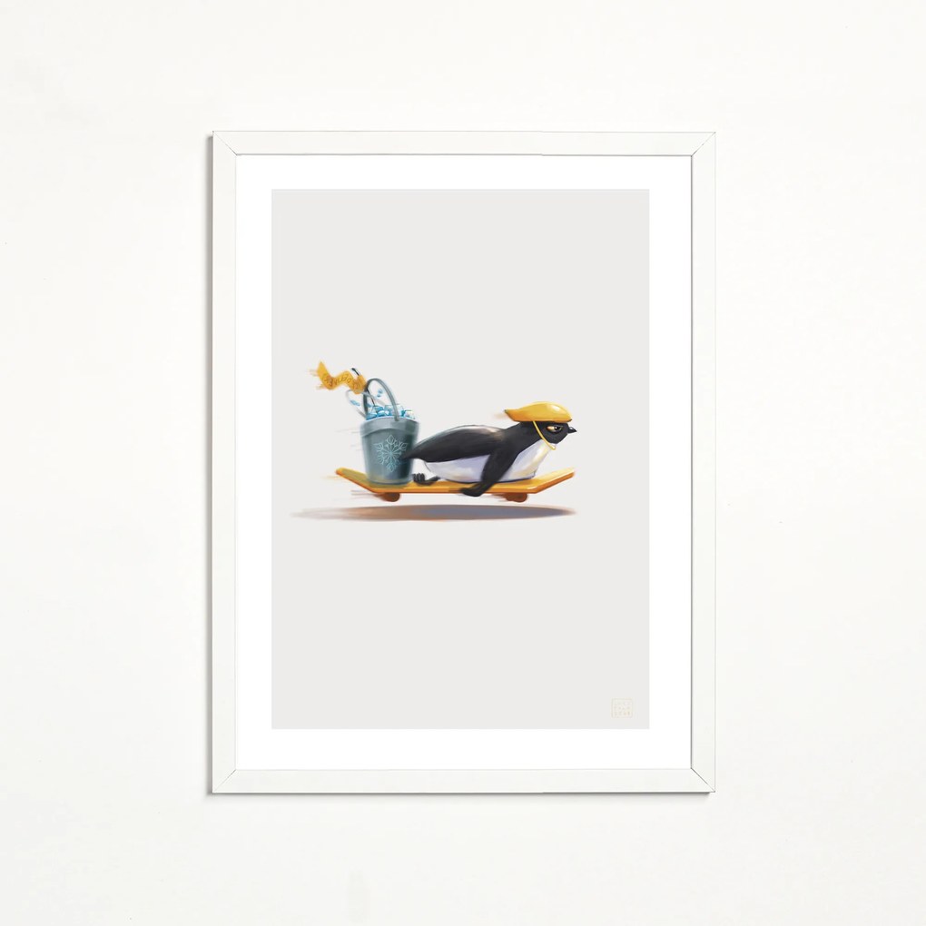 Lucie Talaber | Expresní donáška ledu Rám: Černý, Velikost: 30 x 20 cm