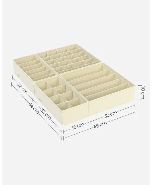 Set organizérů na prádlo RUS008M01 (8 ks)