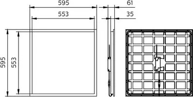 LED panel Philips RC132V G6 43S/840 PSU W60L60 OC BN UGR<19 31W 4300lm 4000K