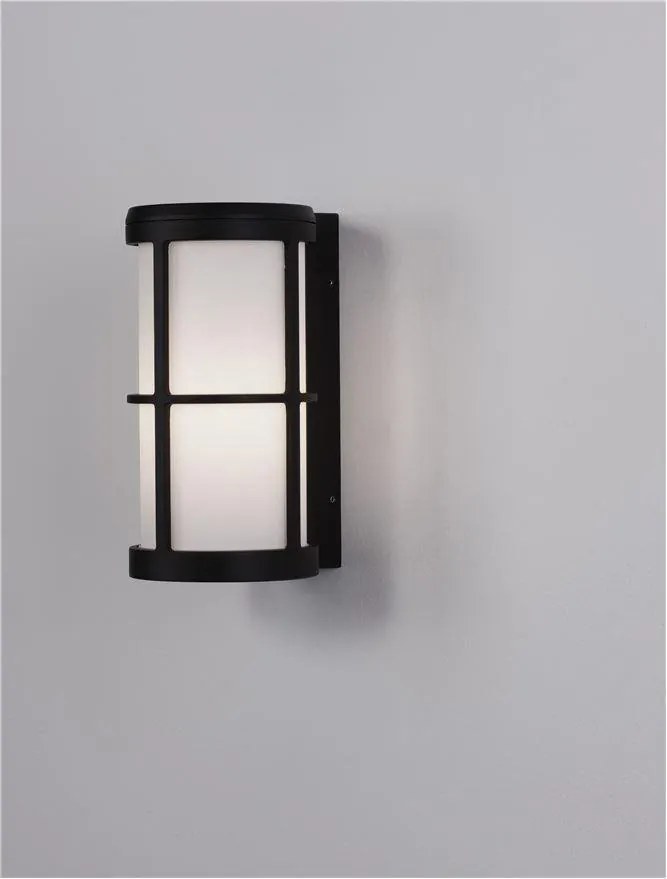 NV 9002851 Venkovní nástěnné svítidlo STONE černý hliník a akryl E27 1x12W 220-240V IP54 bez žárovky - NOVA LUCE