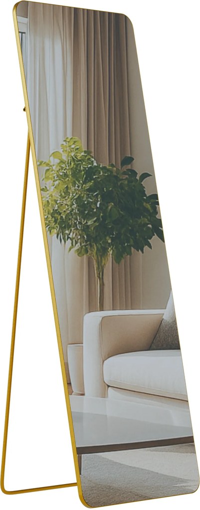 Zrcadlo Gurnee 150x50 cm – zlatá lesklá