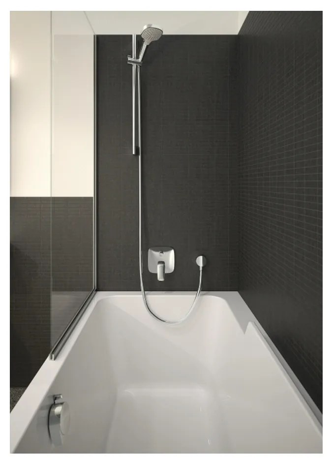 Hansgrohe Croma Select E, sprchová sada Vario se sprchovou tyčí 65 cm, bílá/chromová, HAN-26582400