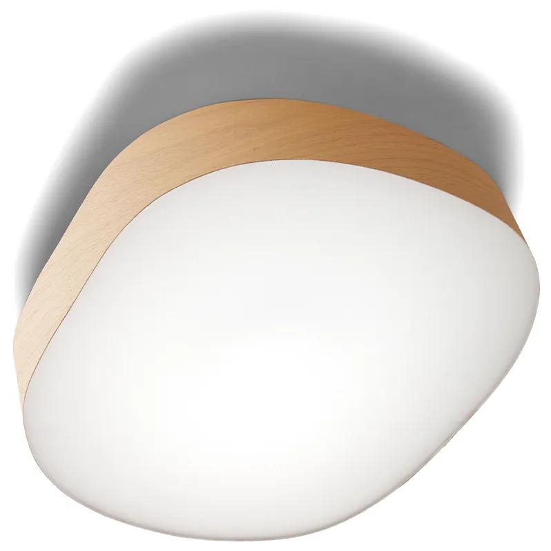 Zaoblené dřevěné svítidlo pro nástěnnou či stropní montáž Guijarro LED  Zaoblené dřevěné svítidlo pro nástěnnou či stropní montáž Guijarro LED Dekor:…