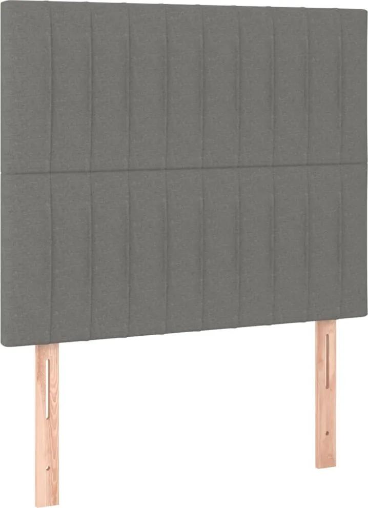 vidaXL Box spring postel s matrací a LED 80 x 200 cm textil [3134990] Barva: světle šedá