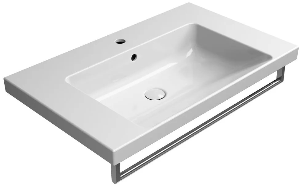 GSI NORM keramické umyvadlo 80 x 18 x 50 cm s přepadem Extra Glaze bílá 8634111