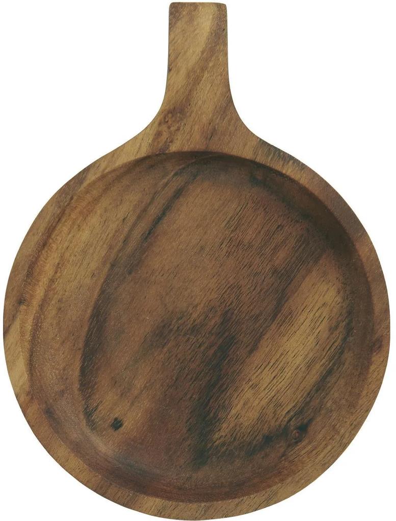 IB LAURSEN Dřevěné prkénko Acacia Wood Bowl, hnědá barva, přírodní barva, dřevo