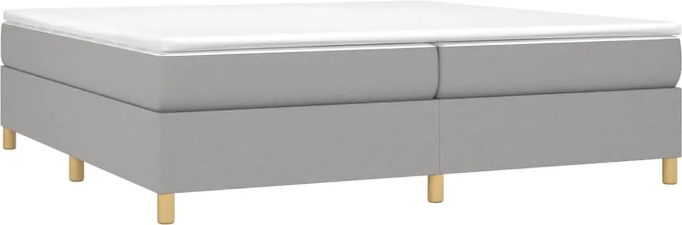 Rám postele s boxspringem světle šedý 200 x 200 cm textil 3120985