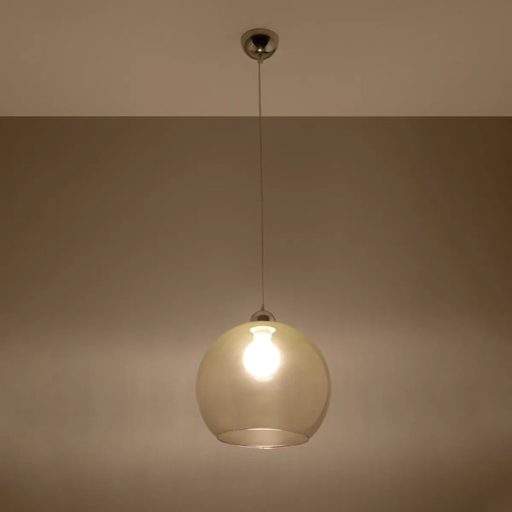 Závěsné svítidlo Ball, 1x šampaňské skleněné stínítko