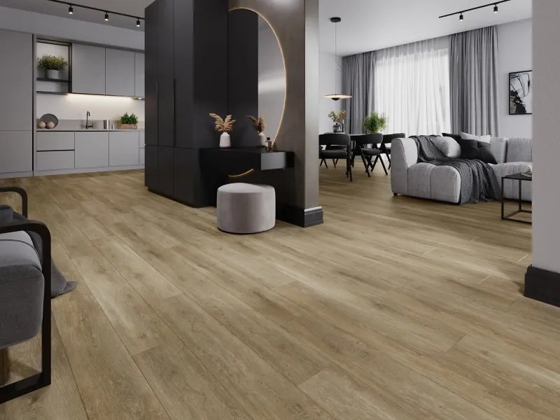 Mexen Clermont vinylové panely 1240 x 182 mm SPC 6,5 mm, podložka IXPE 1,5 mm, 4 V-drážka, Dub - F1053-1240-182-505-4V1-01