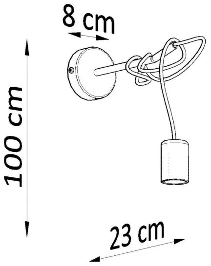 Sollux SL.0373 - Nástěnné svítidlo EDISON 1xE27/60W/230V černá